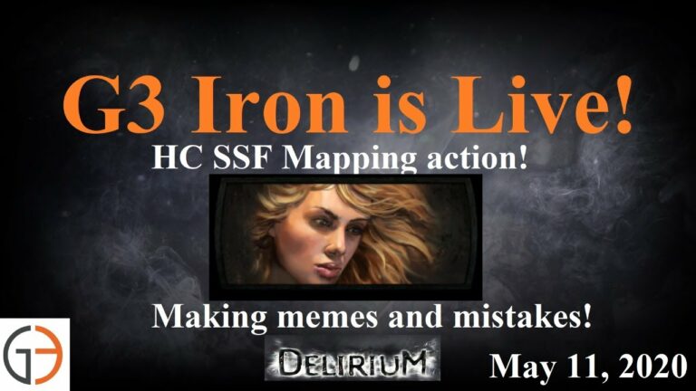 G3 Iron is live with Mapping in HC SSF making memes and mistakes ...