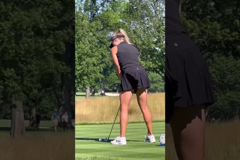 Play a hole with Paige Spiranac ! ️ ️ #golf #shorts #golfgirl | GOLF# ...
