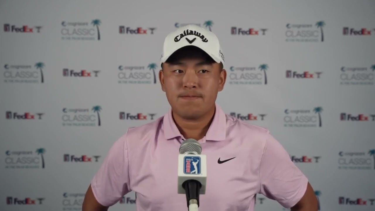 Kevin Yu Thursday Flash Interview 2024 Cognizant Classic in The Palm ...