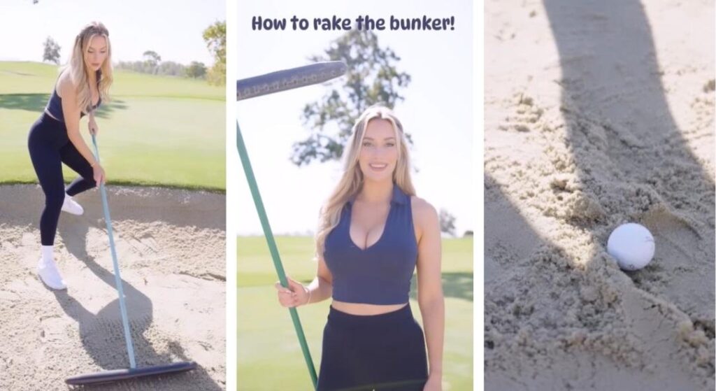 How to correctly rake a bunker on the golf course courtesy of Paige ...
