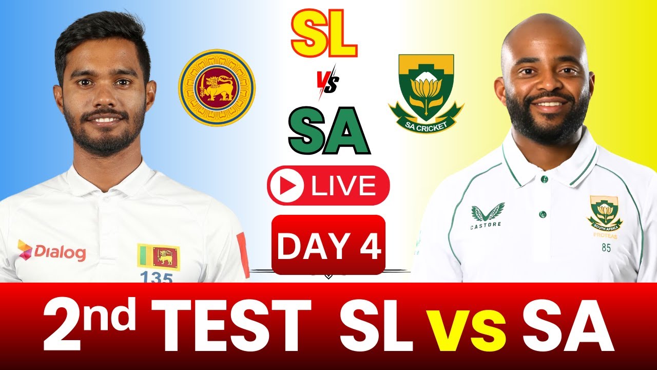 🔴 LIVE: Sri Lanka 🇱🇰 vs South Africa 🇿🇦 | 2nd Test Match - Day 4 | SL ...