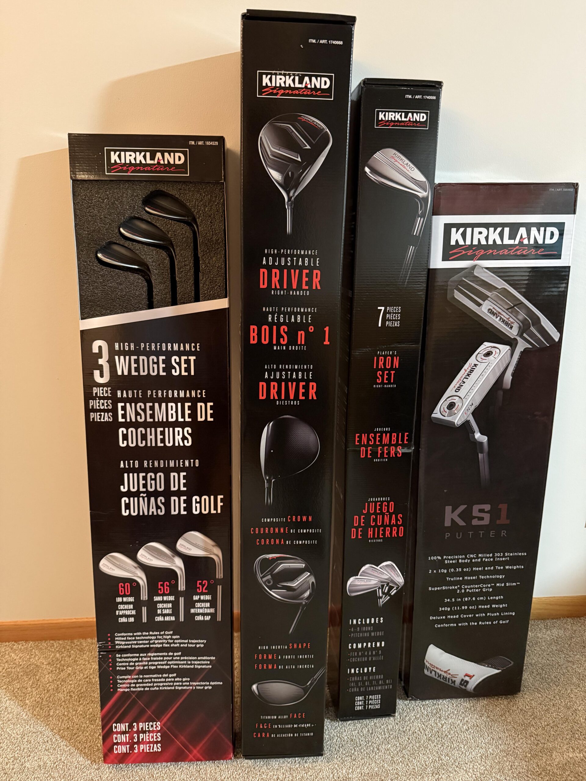 My first set of golf clubs - feels good to be a Kirkland Signature ...