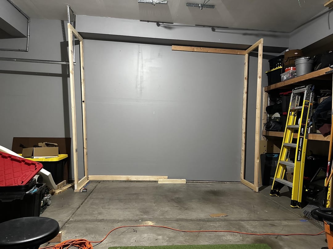 I built a murphy-bed style fold up sim in my garage - FOGOLF - FOLLOW GOLF