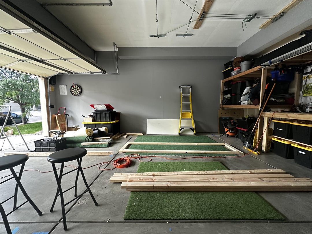 I built a murphy-bed style fold up sim in my garage - FOGOLF - FOLLOW GOLF