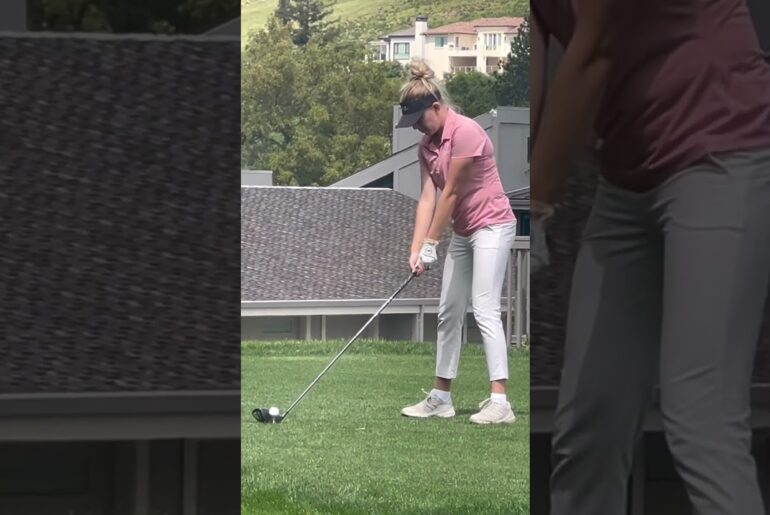 Play a hole with Paige Spiranac ! ️ ️ #golf #shorts #golfgirl | GOLF# ...